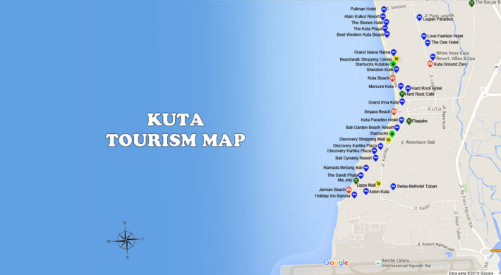Kuta Map - Kuta Tourist Spots | Bali Travel Guides - Bali Star Island
