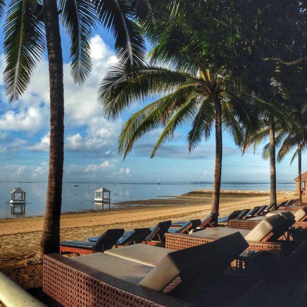Sanur Beach is a beautiful and calm white sandy beach